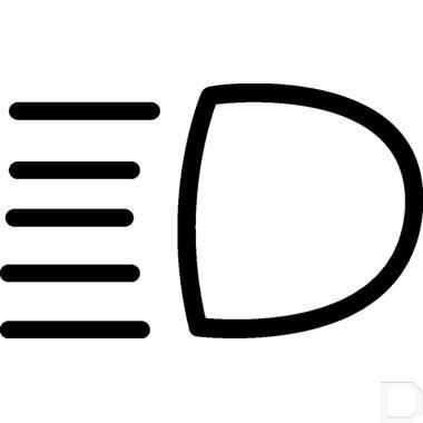 Wipschakelaar symbool blauw grootlicht - Symbolen voor schakelaars