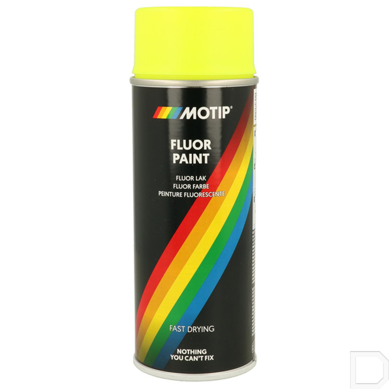 Spuitbus acryllak fluor geel 400ml - Speciaallakken| INDI