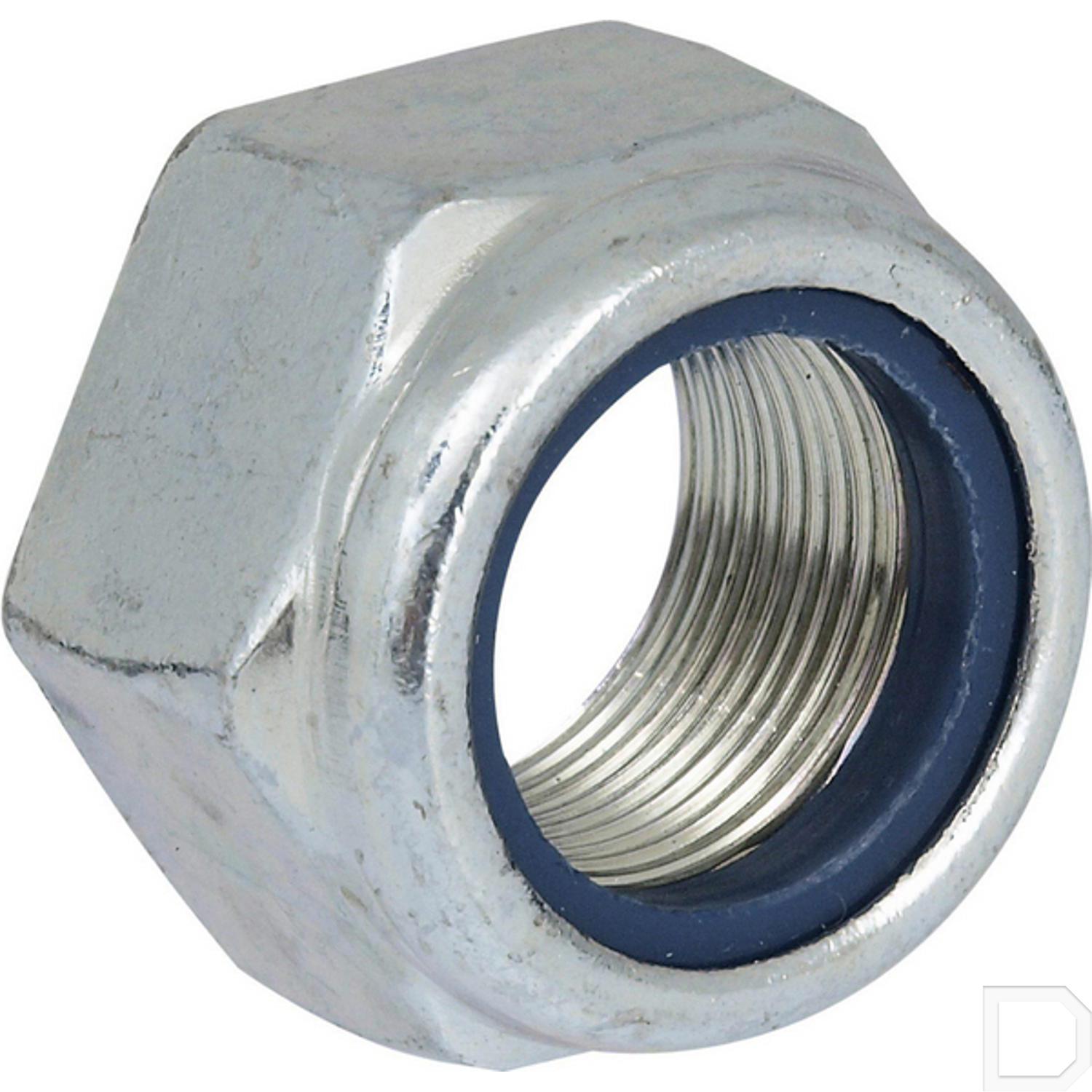 Borgmoer met kunststof ring M24x2 klasse 8 verzinkt DIN985 - DIN 985 ...