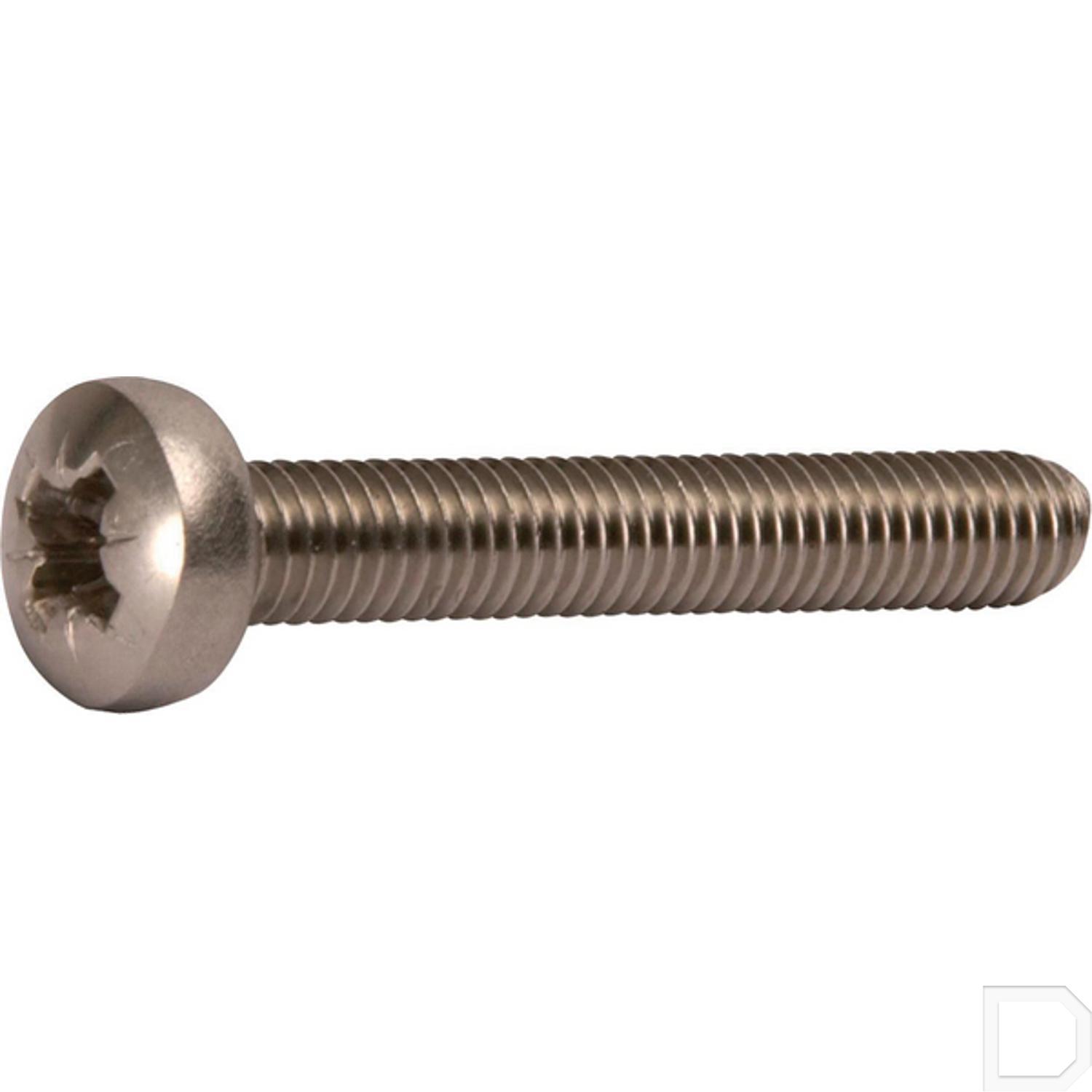 Cilinderschroef met bolkop en kruisgleuf M4x10 RVS A4 DIN7985 - DIN ...