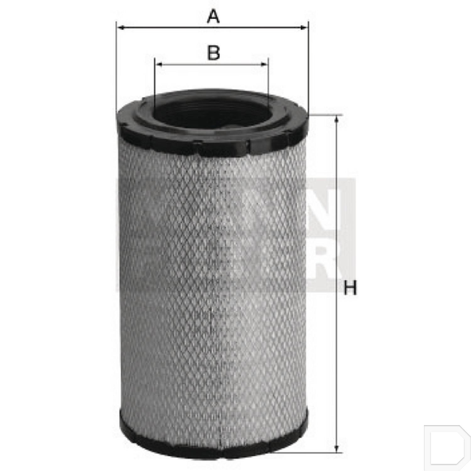 Luchtfilter element Ø 106x186mm H=394mm - Luchtfilterelement| INDI
