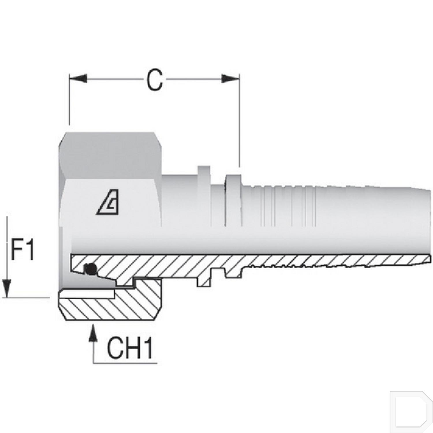Perspilaar 3/8" DN10 met M18x1.5 / 12L - Perskoppelingen 1-2 ...