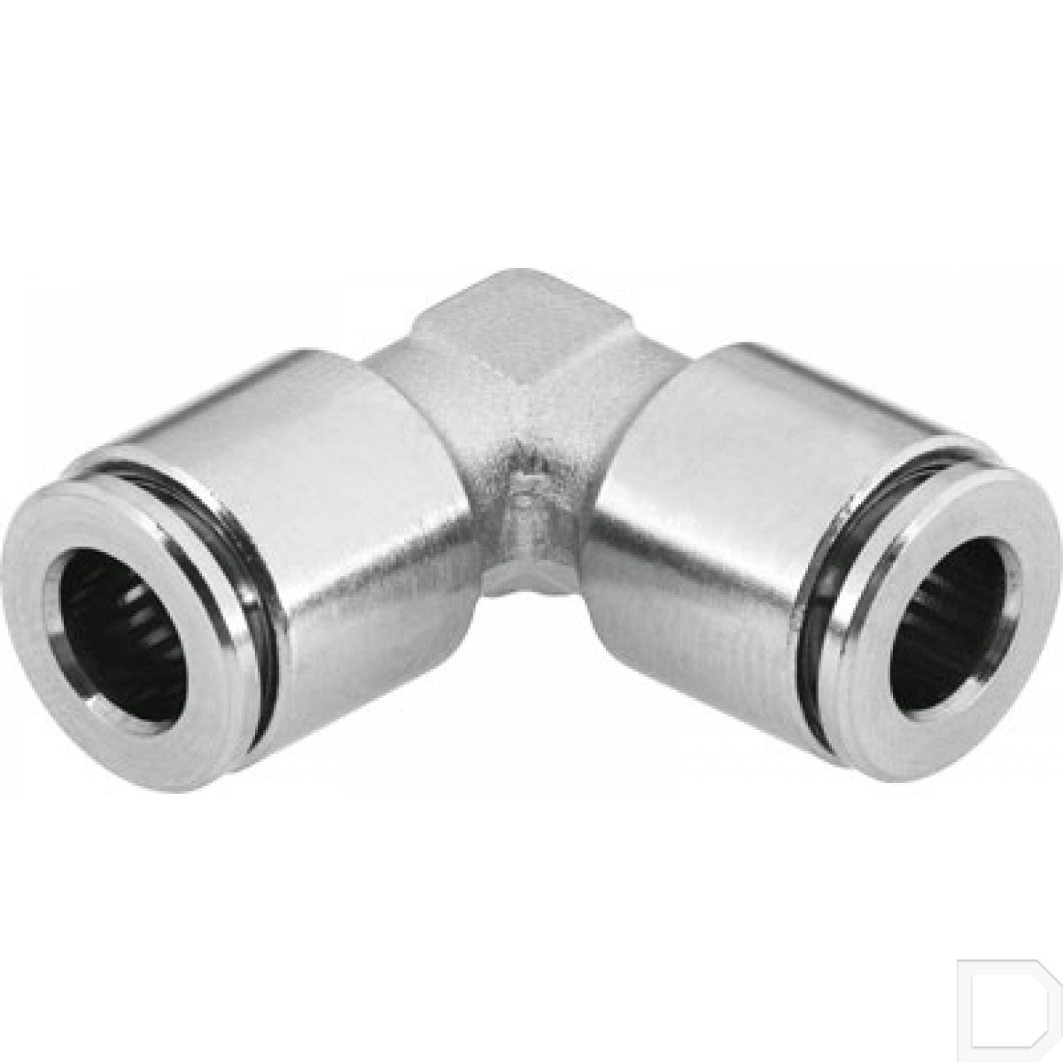 L-insteekkoppeling NPQH-L-Q6-E-P10 - Messing vernikkeld | INDI