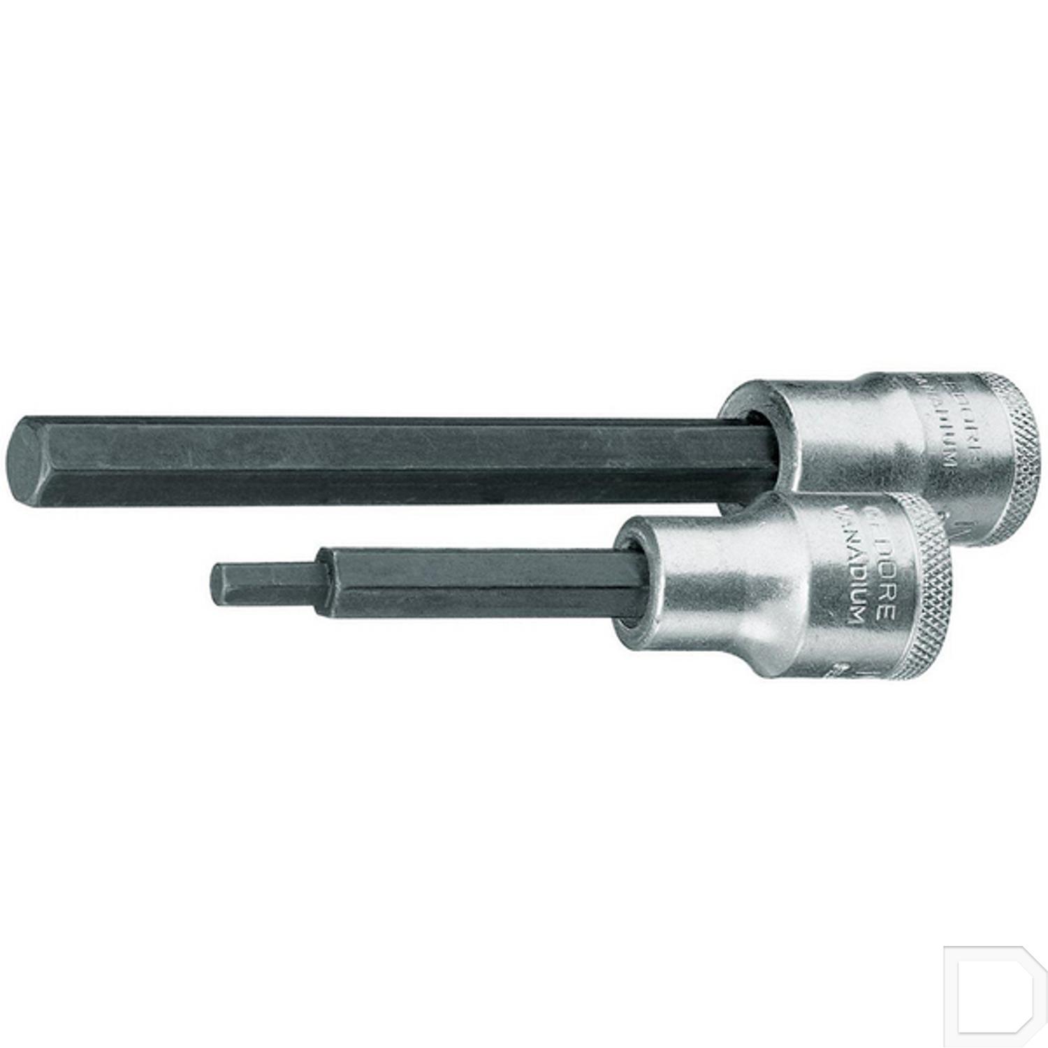 Dopsleutel 1/2" 4-kant met inbus 8mm lange uitvoering - Inbusdoppen| INDI