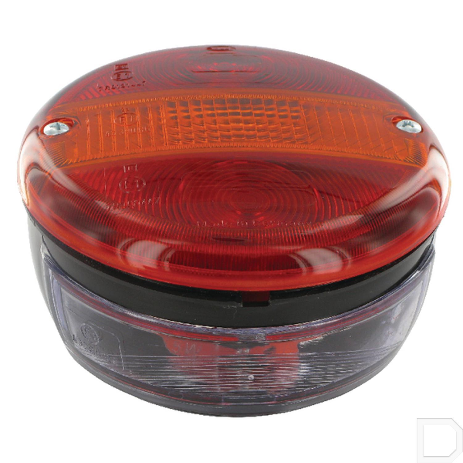 Achterlicht rond horizontale opbouw 12/24V - Achterlichten Hella