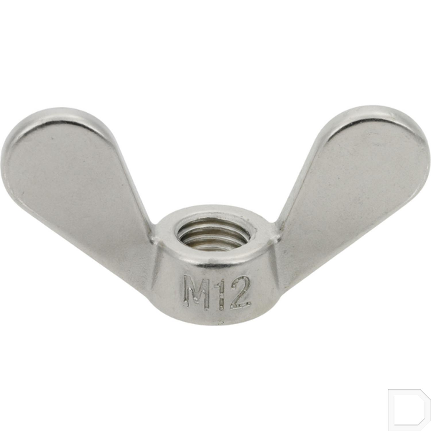 Vleugelmoer M12 RVS A2 DIN DIN315 - DIN 315 Vleugelmoeren| INDI