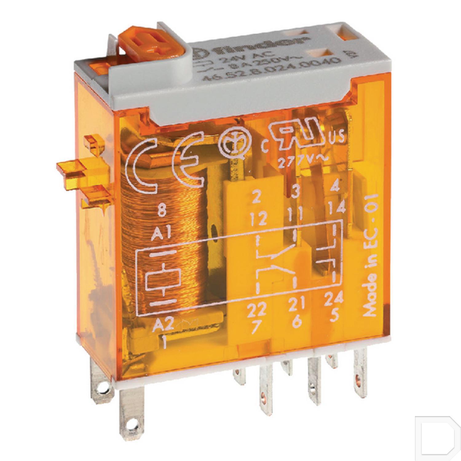 Interface relais 2W 8A 24VAC - Interface relais| INDI