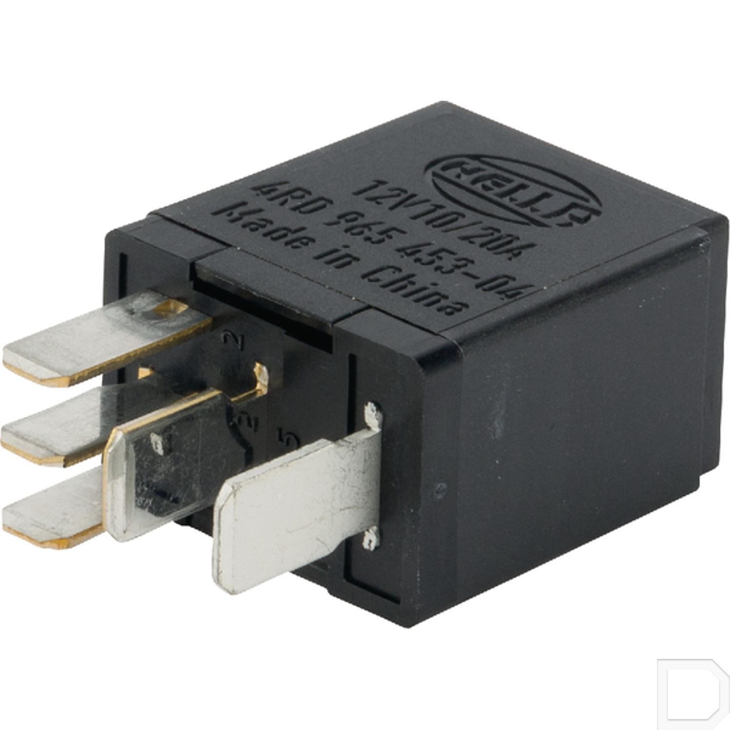 Relais 5 aansluitingen 12V 10/20A - Relais