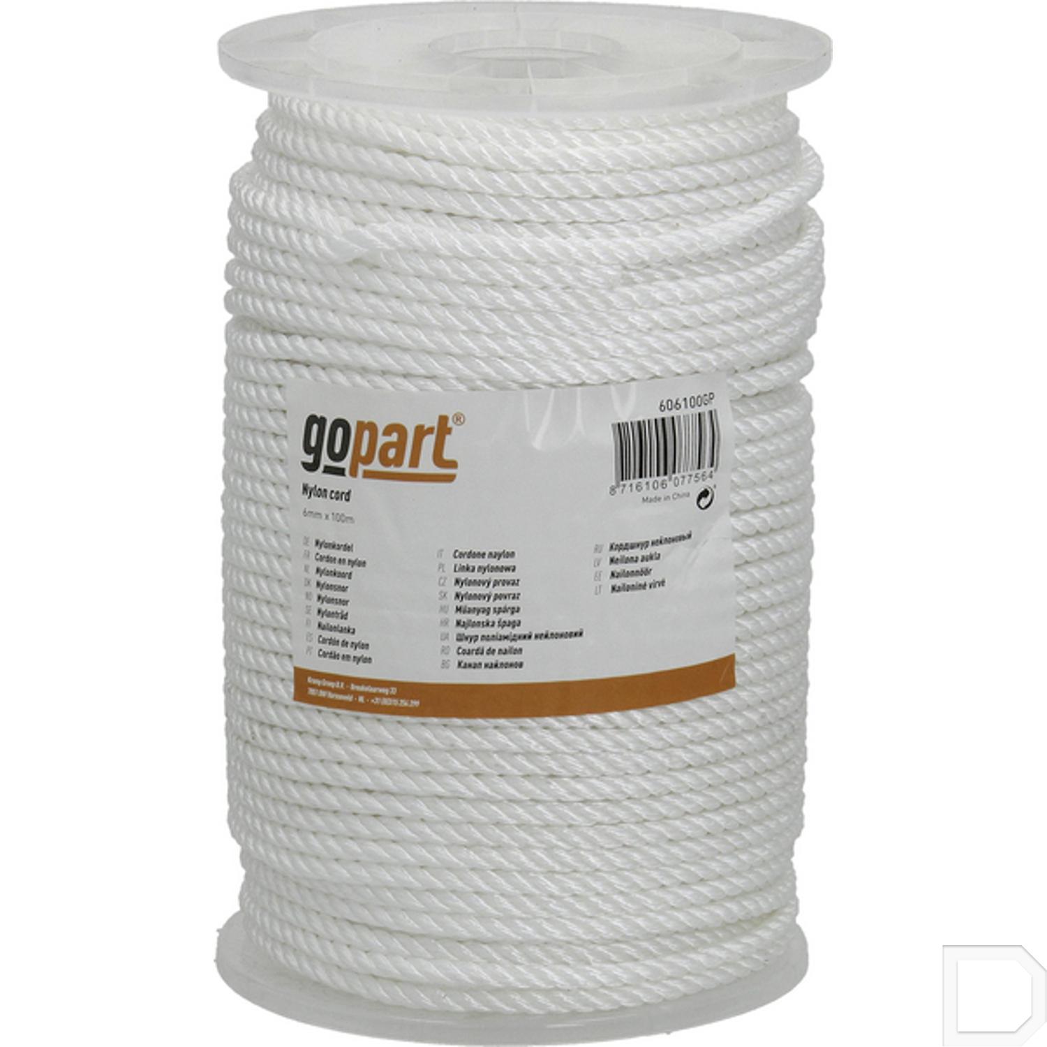 Nylonkoord polyamide 8mm x 100m - Touwen en koorden