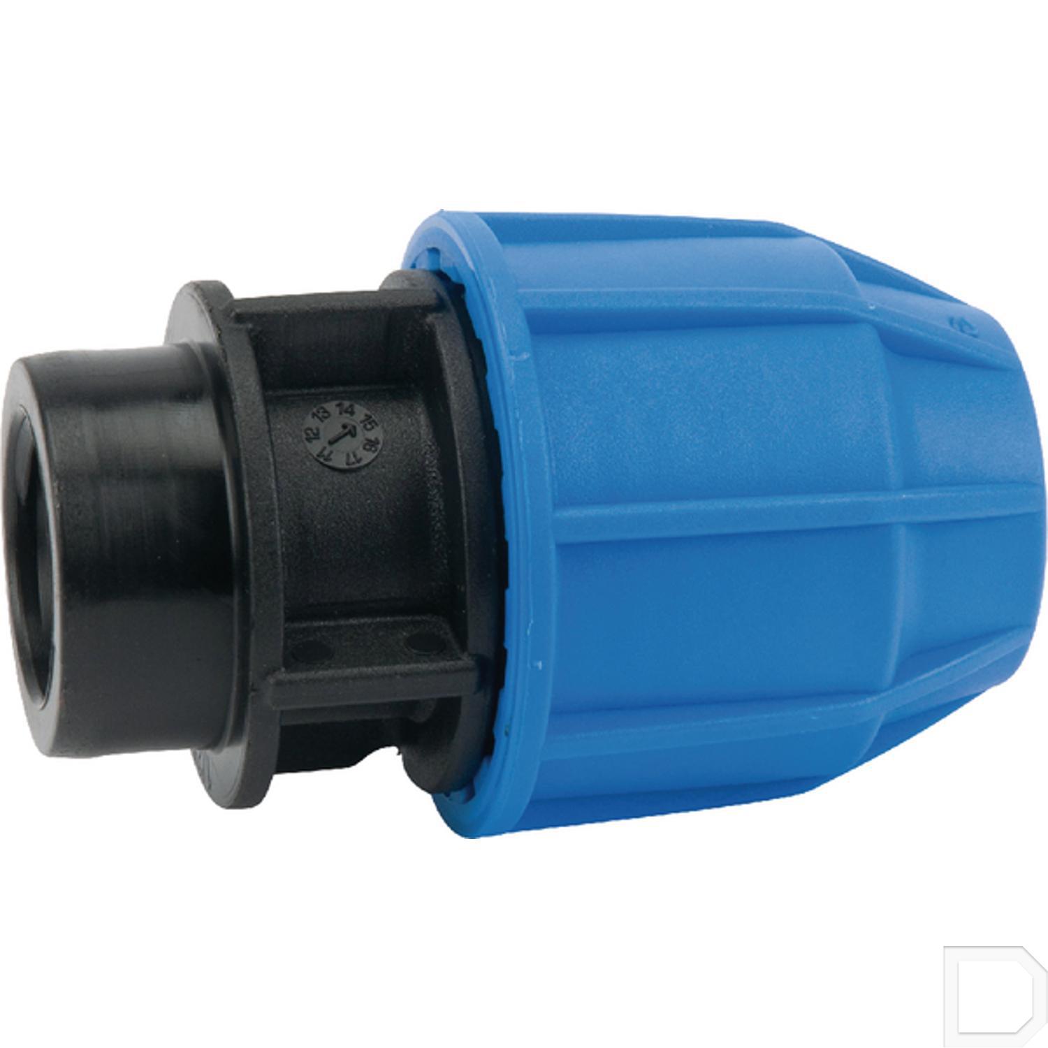 Koppeling S16 tyleen 25mm x 3/4" female PP - PE - koppelingen Supreme| INDI