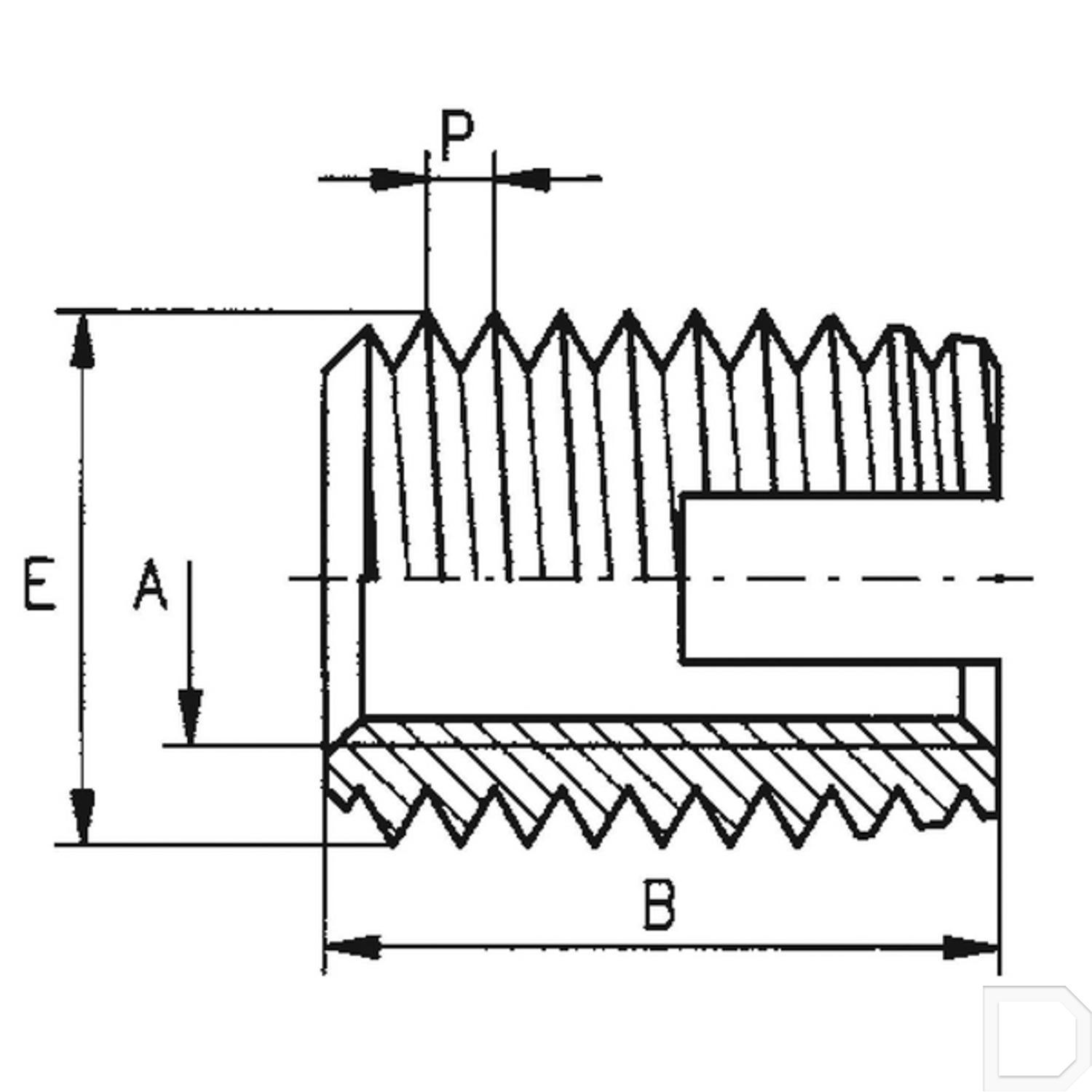 Zelftappende draadbus Ensat 302 M8x15 - Draadreparatie| INDI
