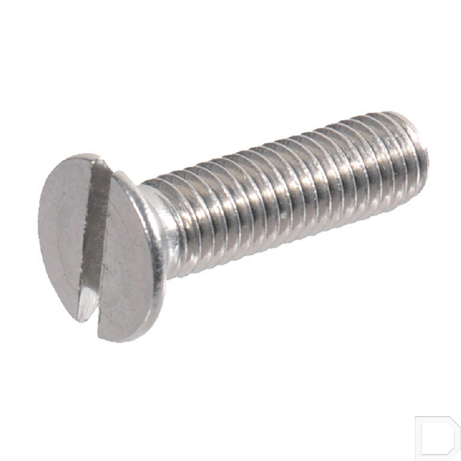 Verzonken schroef met zaaggleuf M10x25 RVS A2 DIN963 - DIN 963 ...