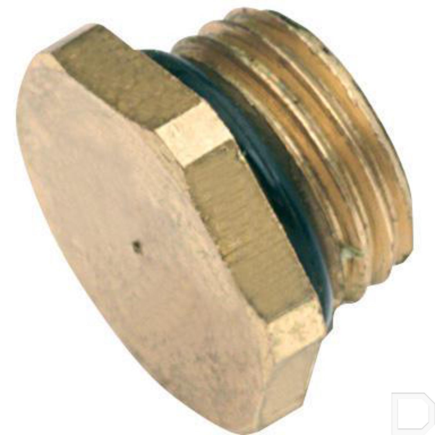 Plug voor stopkraan 1/4" messing - Draadfittingen| INDI