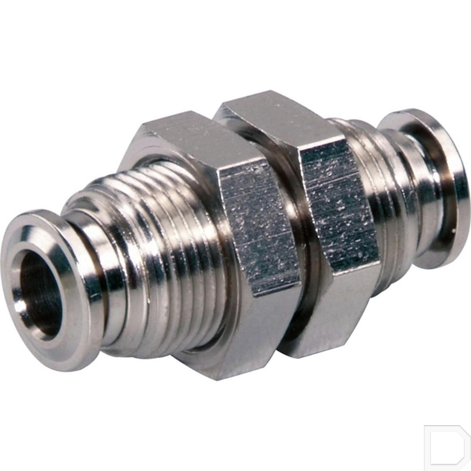 Schotkoppeling recht 8mm M16x1 - Messing vernikkeld| INDI