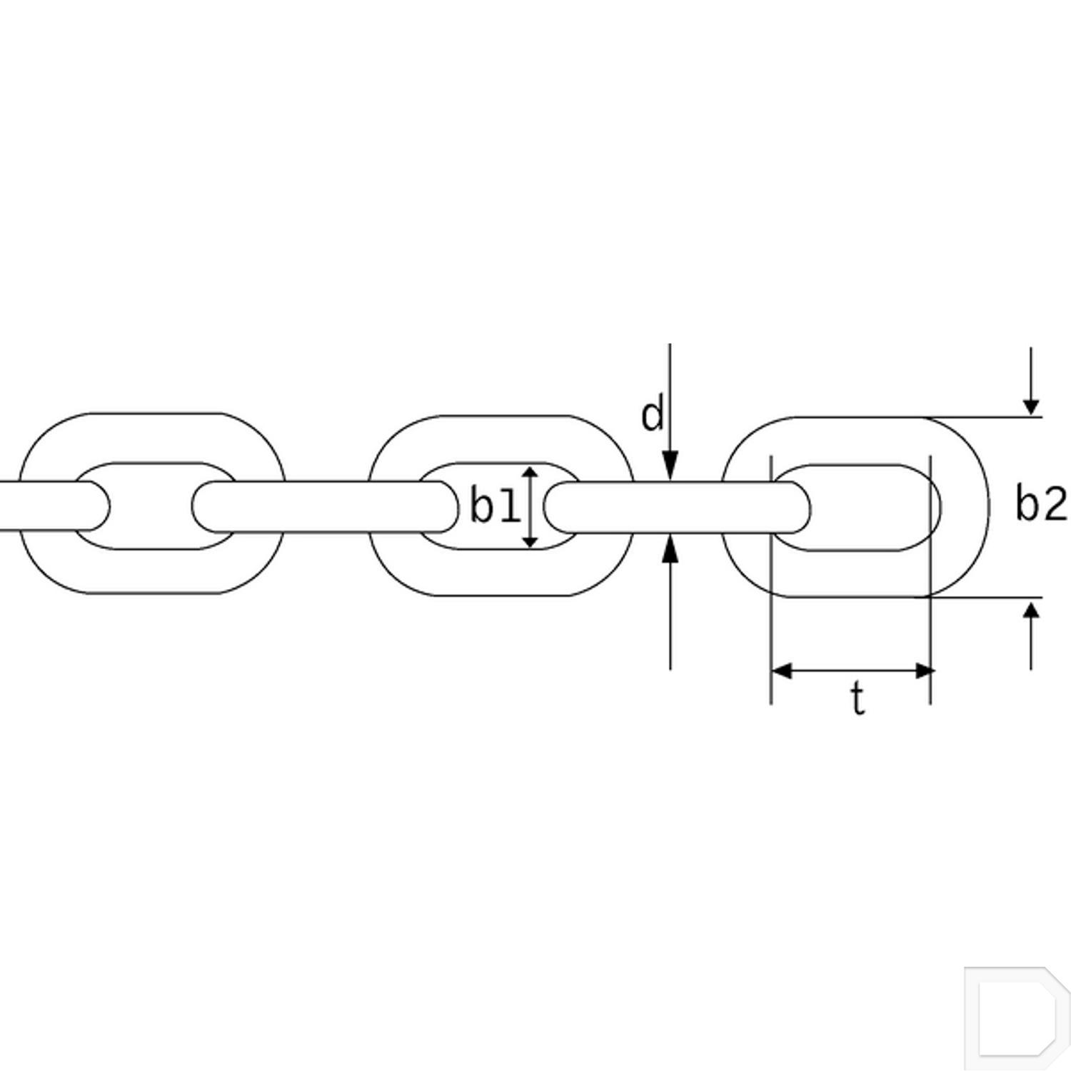 Scheepsketting blank 6mm - Scheepskettingen - DIN 766| INDI