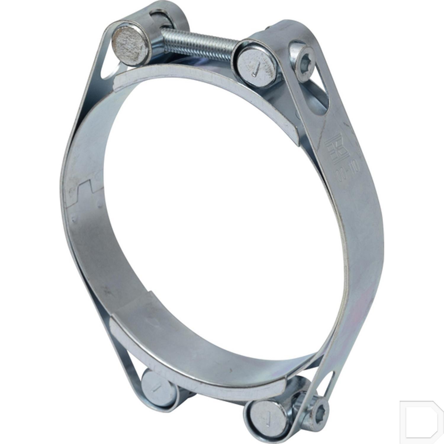 Slangklem 100-110mm 2x bout 2x band DIN912 verzinkt - Slangklemmen| INDI