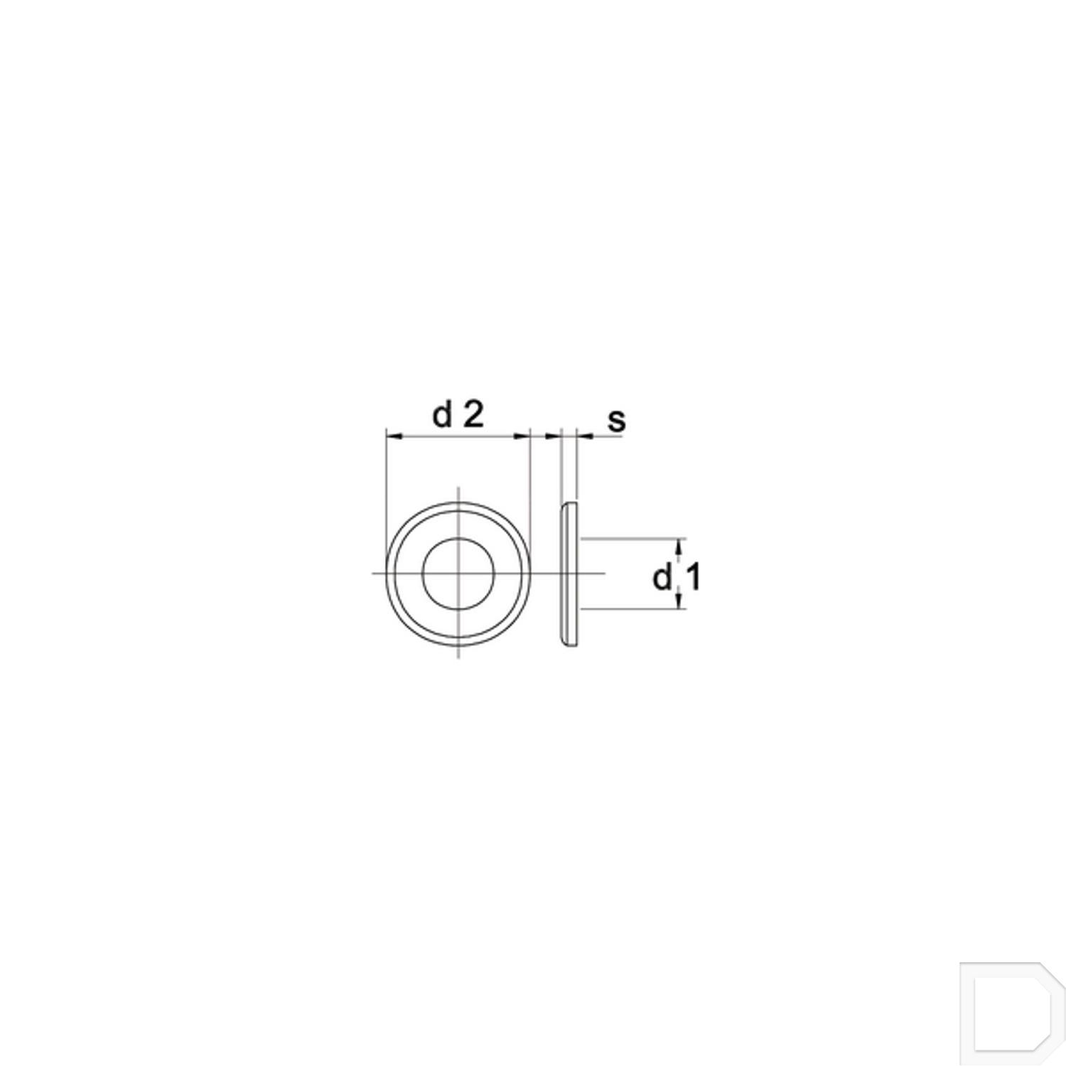 Sluitring M6 verzinkt DIN125B - DIN 125B Vlakke sluitringen met ...