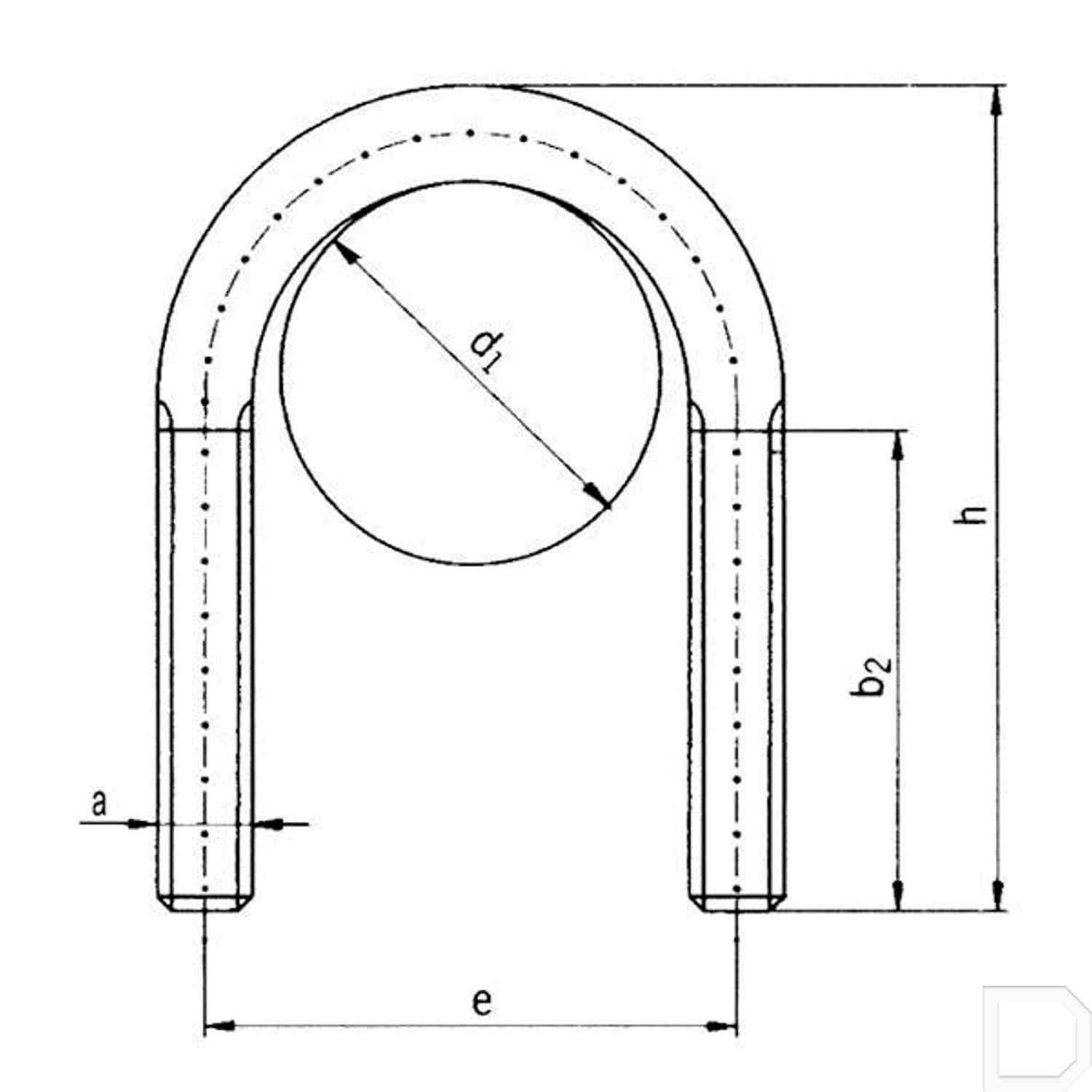 U-beugel 6" - 168.3mm M16 - Buisklemmen| INDI
