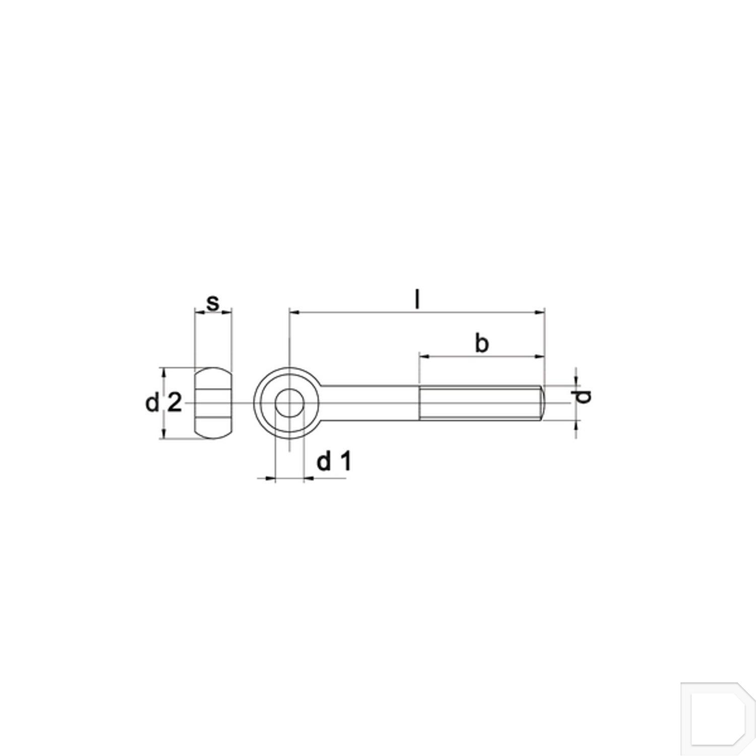Knevelschroef M12x80 verzinkt DIN444B - DIN 444B Knevelschroeven| INDI