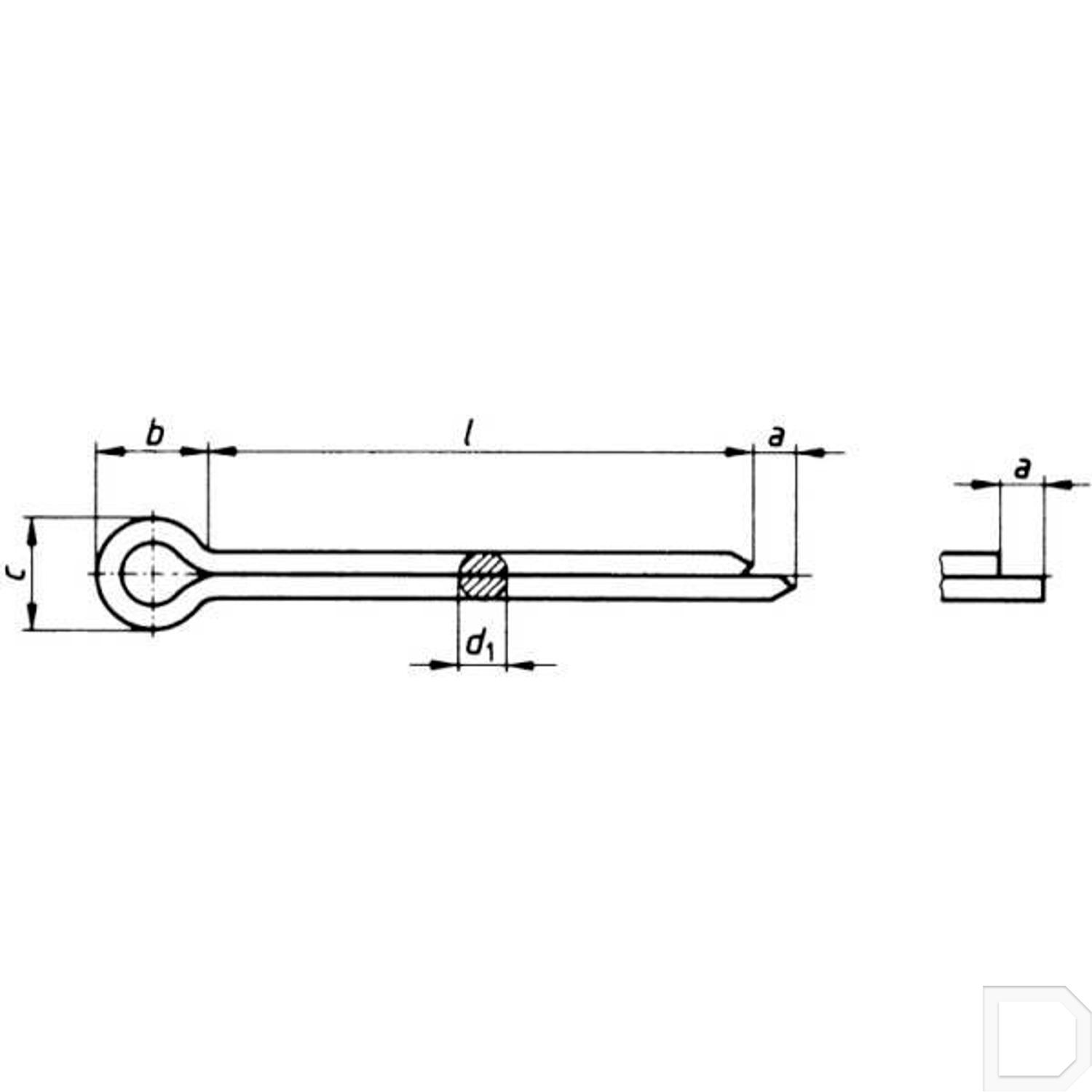 Splitpen 3.2x32 verzinkt DIN94 - Splitpennen| INDI