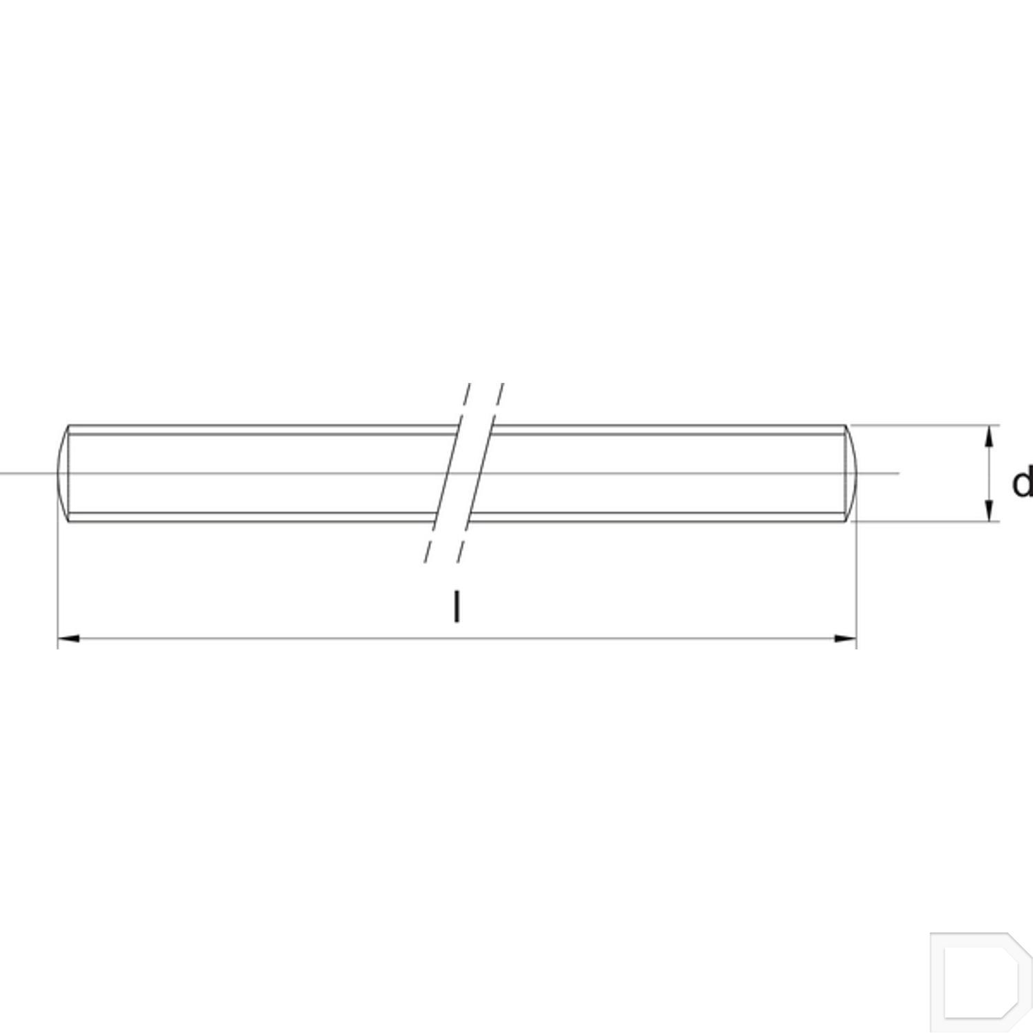 Draadeind M16 8.8 2m verzinkt DIN975 - DIN 975 Draadeinden | INDI