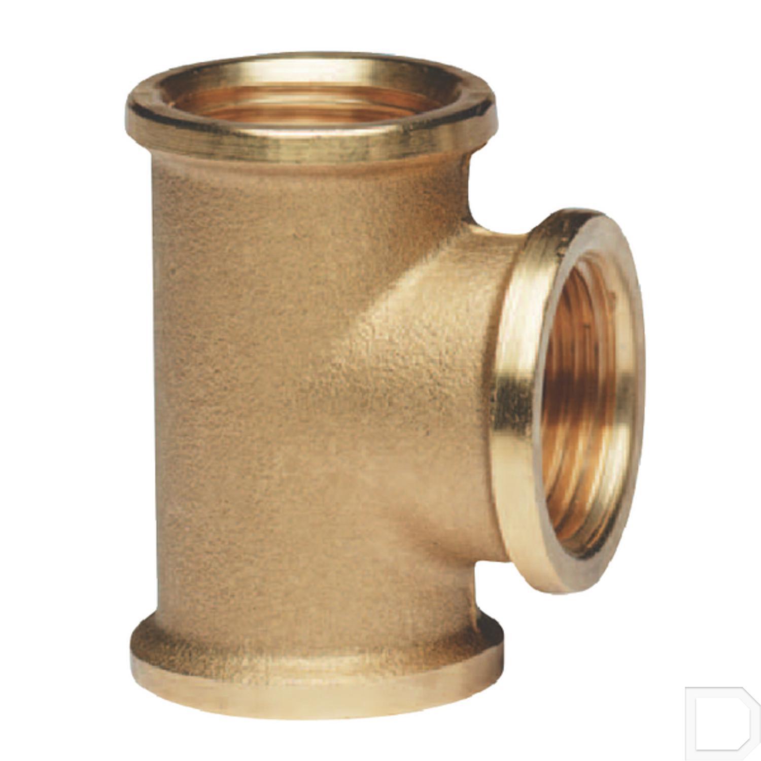 T-stuk 1/4" nr. 130 messing - Koppelingen & fittingen - Messing| INDI