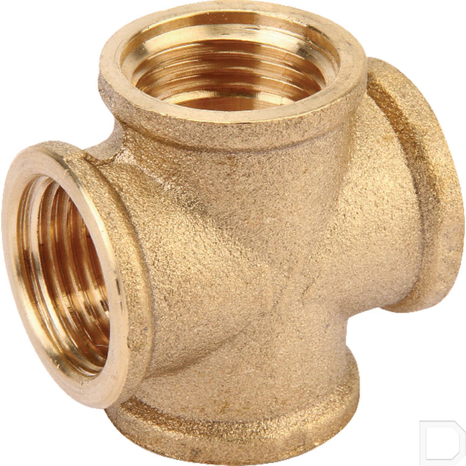 Kruisstuk 1/2" nr. 180 messing - Koppelingen & fittingen - Messing| INDI