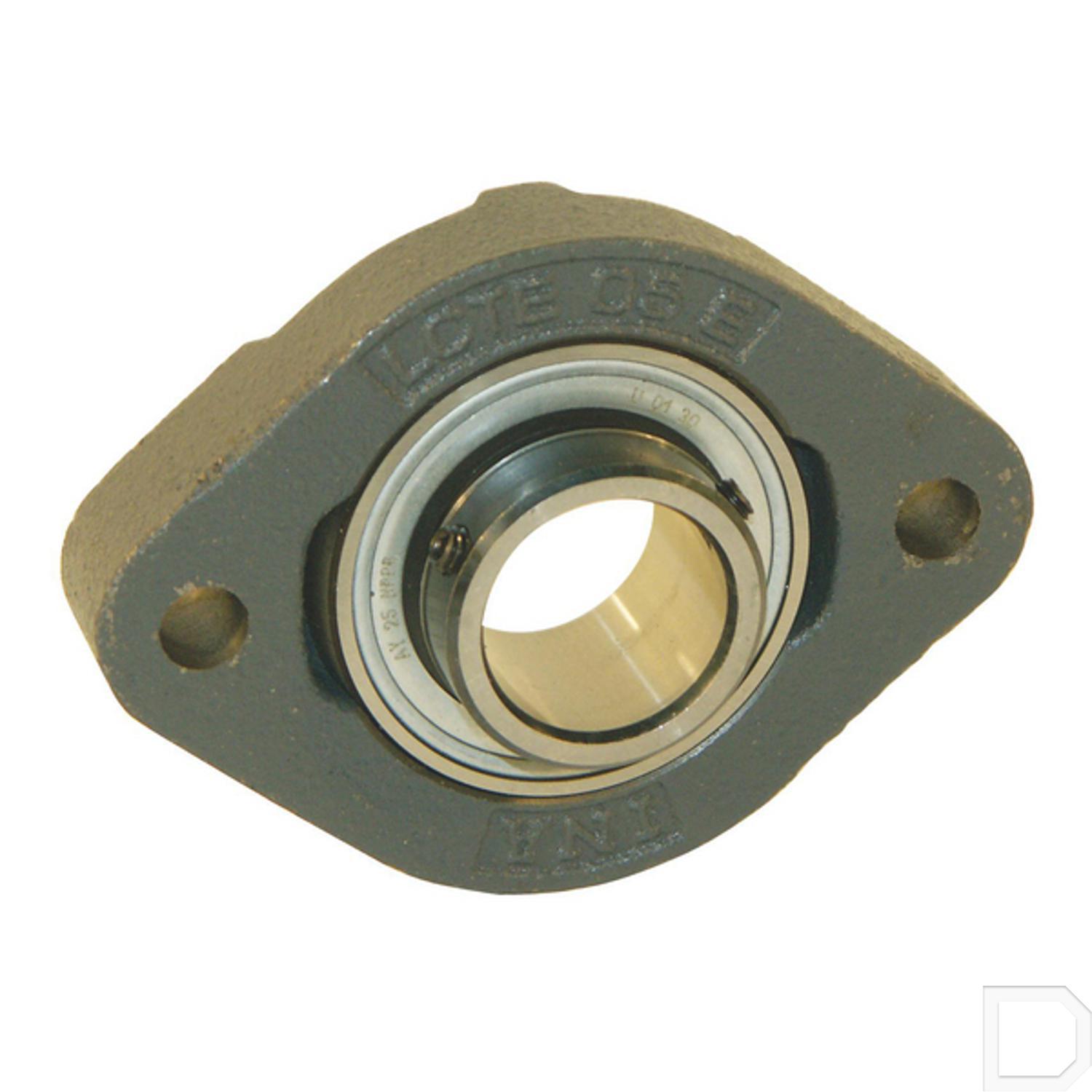 Lagerblok ovaal 25mm - Flenslagerblokken ovaal| INDI