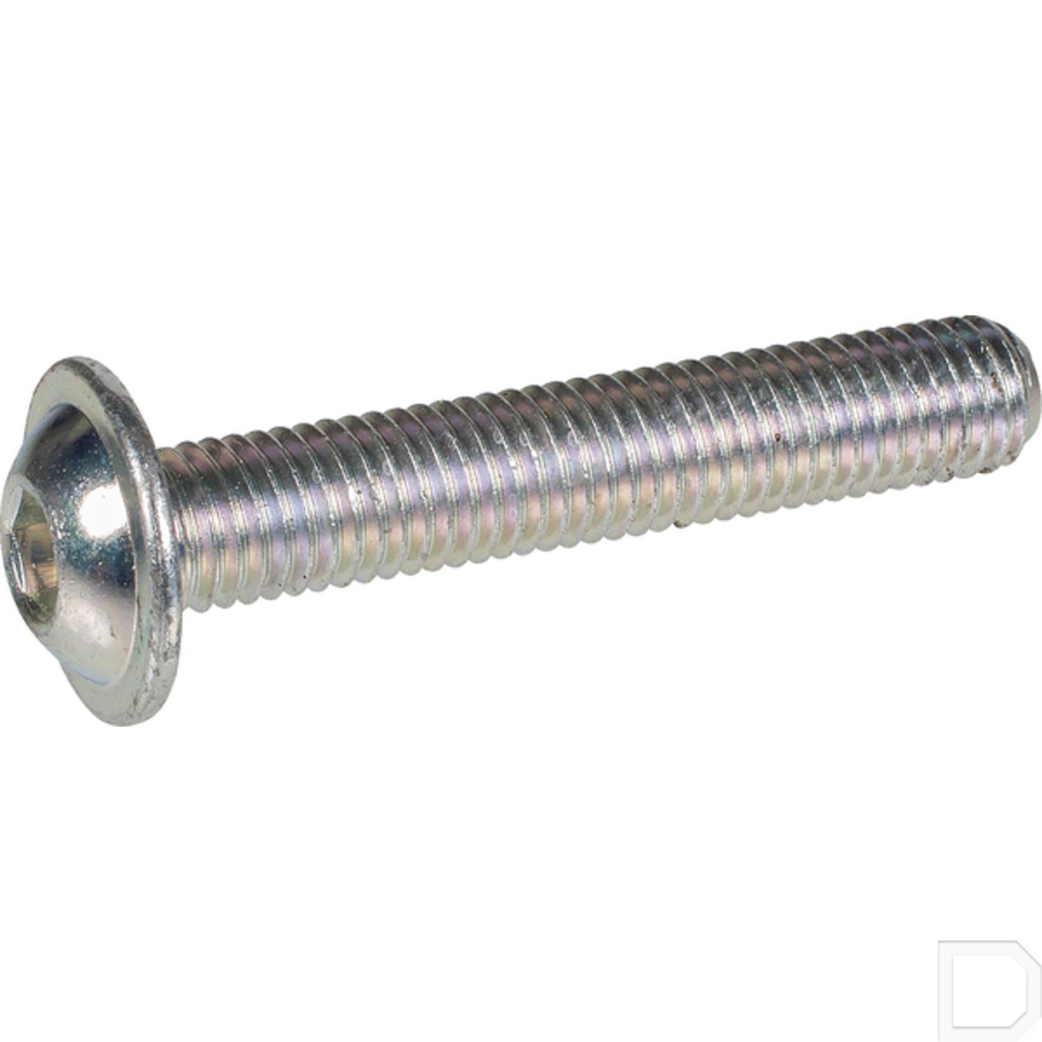 Inbusbout met bolkop en flens M12x70 10.9 verzinkt ISO7380 - ISO 7380 ...