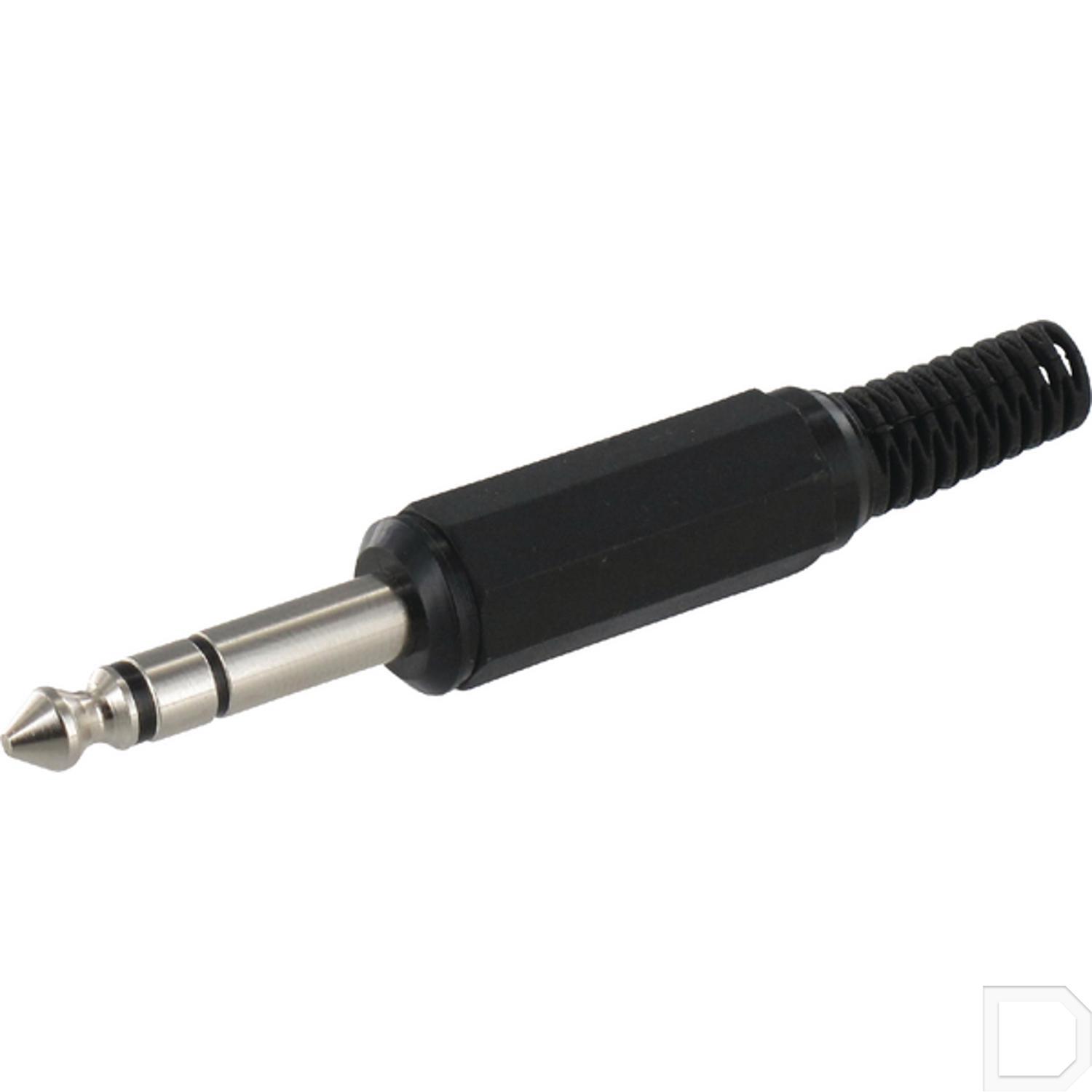 Jack stekker concentrisch 6.3mm Male voor audio toepassingen - Stekkers ...