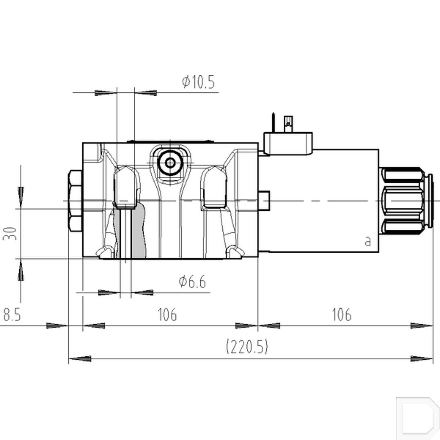 Stuurschuif 4/3 NG10 120 l/min 24VDC - Elektrisch, On/Off| INDI