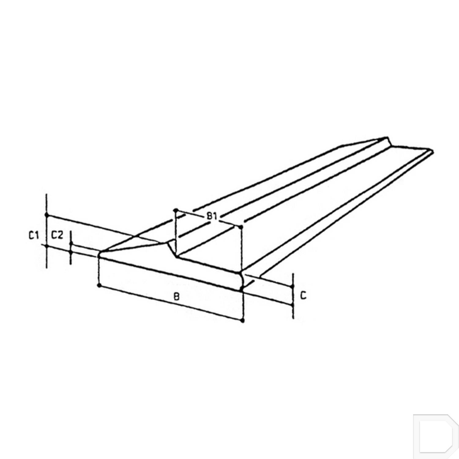 Messenstaal HB500 100x13mm 3meter - Messenstaal en slijtstrippen| INDI