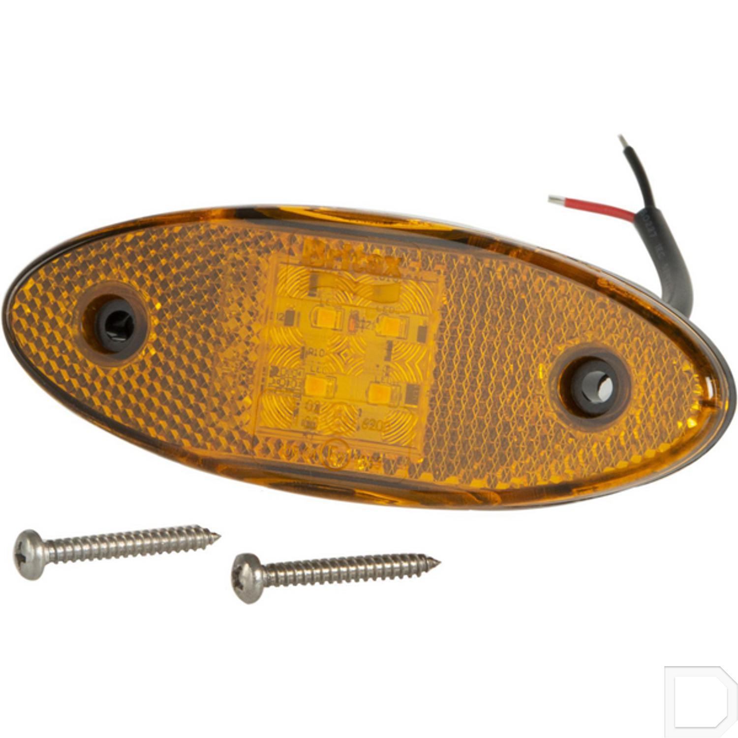 Breedtelicht LED ovaal zijdelingse montage 12V - Markeringslichten ...