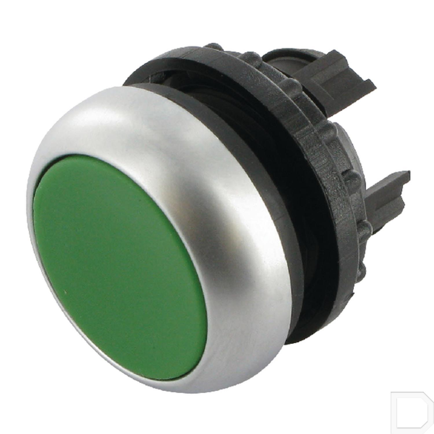 Drukknop vlak groen terugverend - Terugverend| INDI