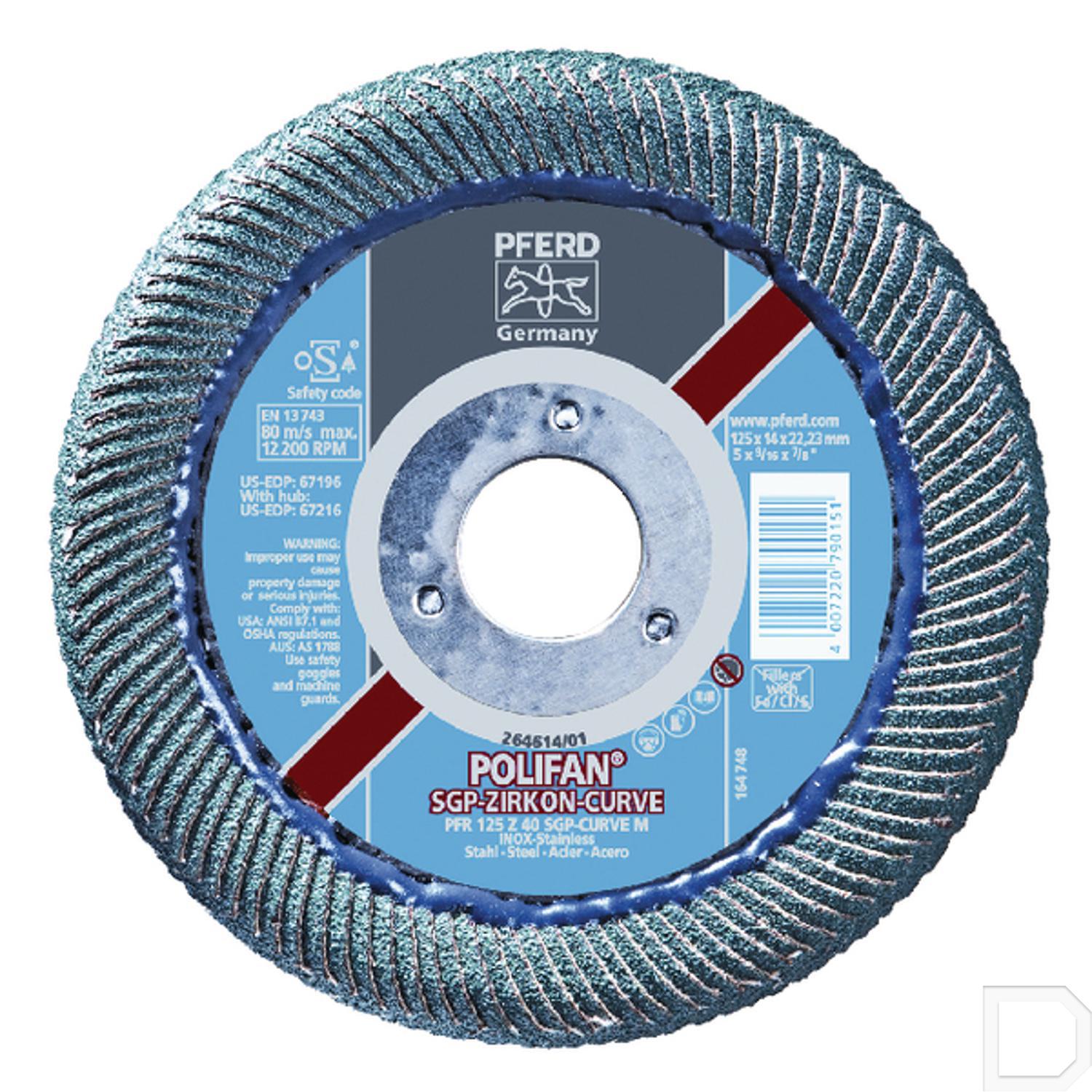 Lamellenschijf PFR SGP Curve Steelox Ø 125-M K40 - Premium best| INDI