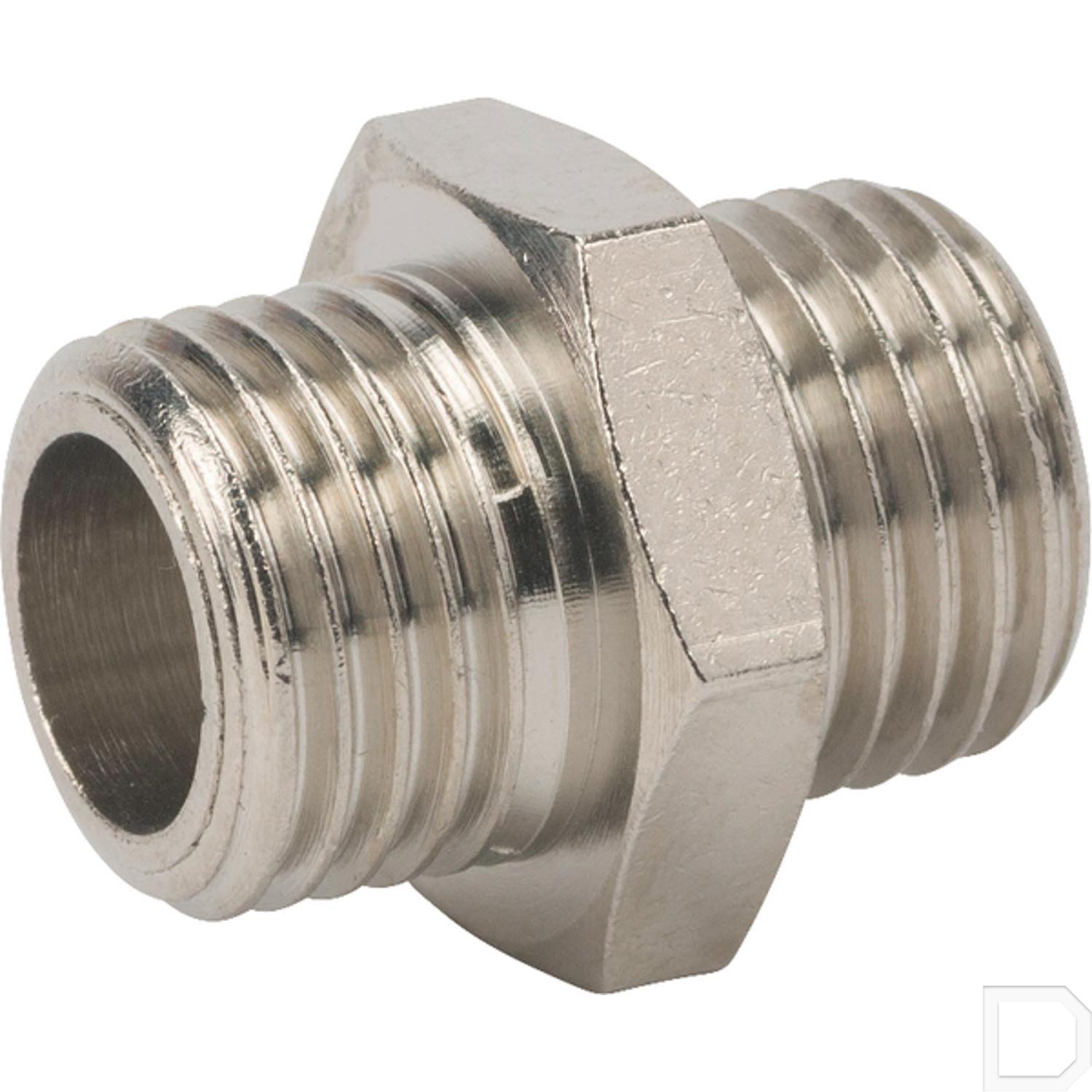 Dubbele nippel 1/2"x1/2 l=25mm - Messing| INDI