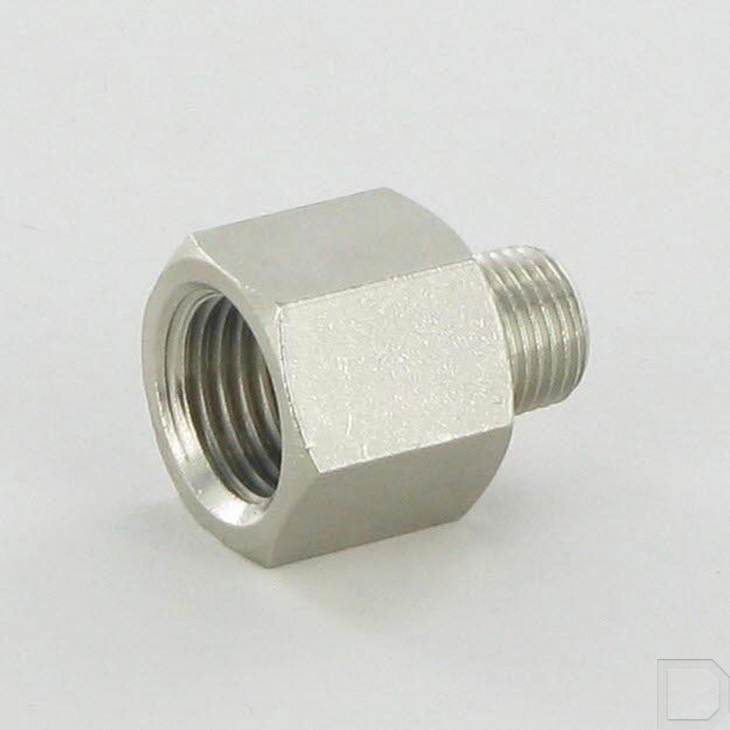 Verloop M8x1" male x G1/4" female RVS - Koppelingen| INDI