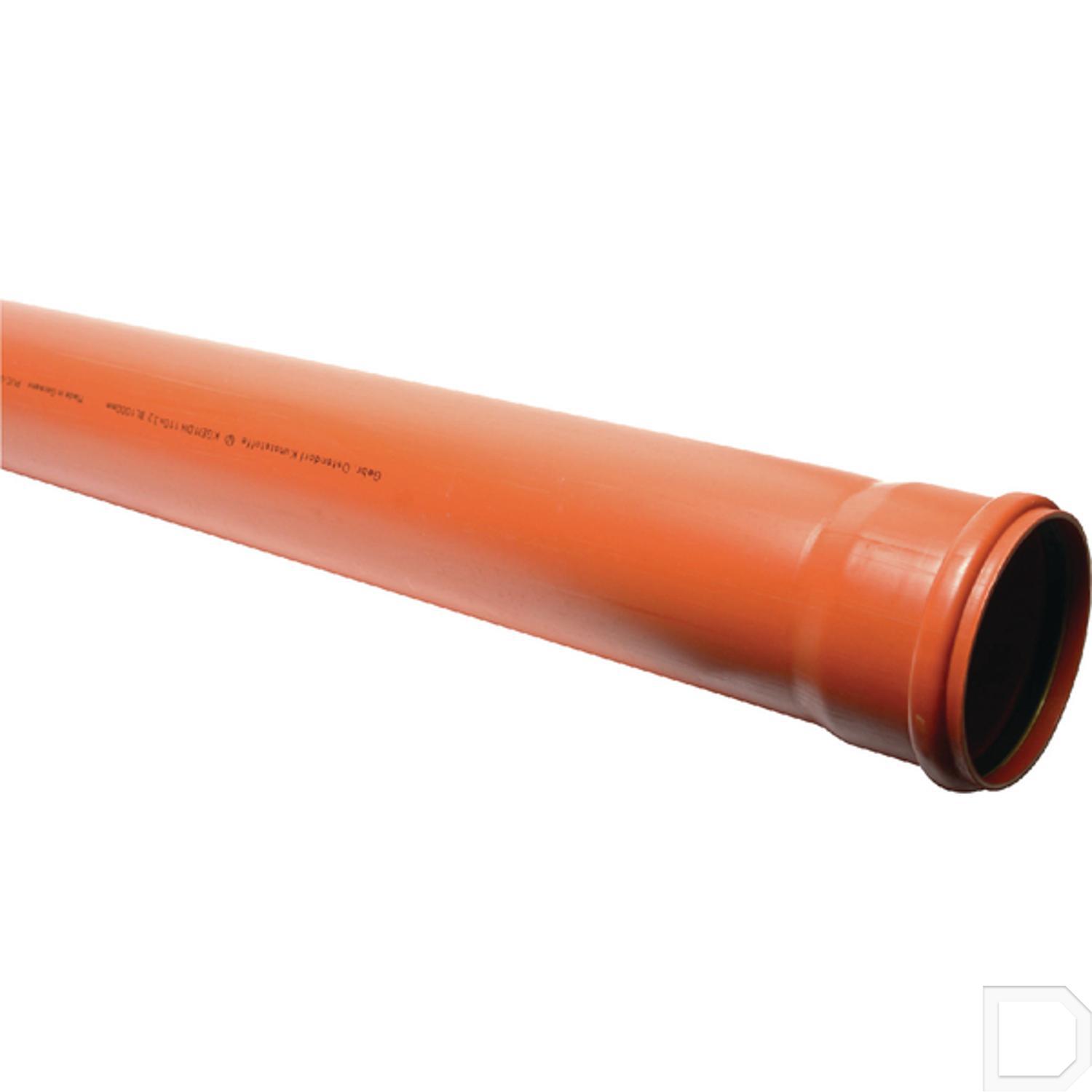 Buis 125mm x 5m PVC-U - PVC leidingen (inclusief mof)| INDI
