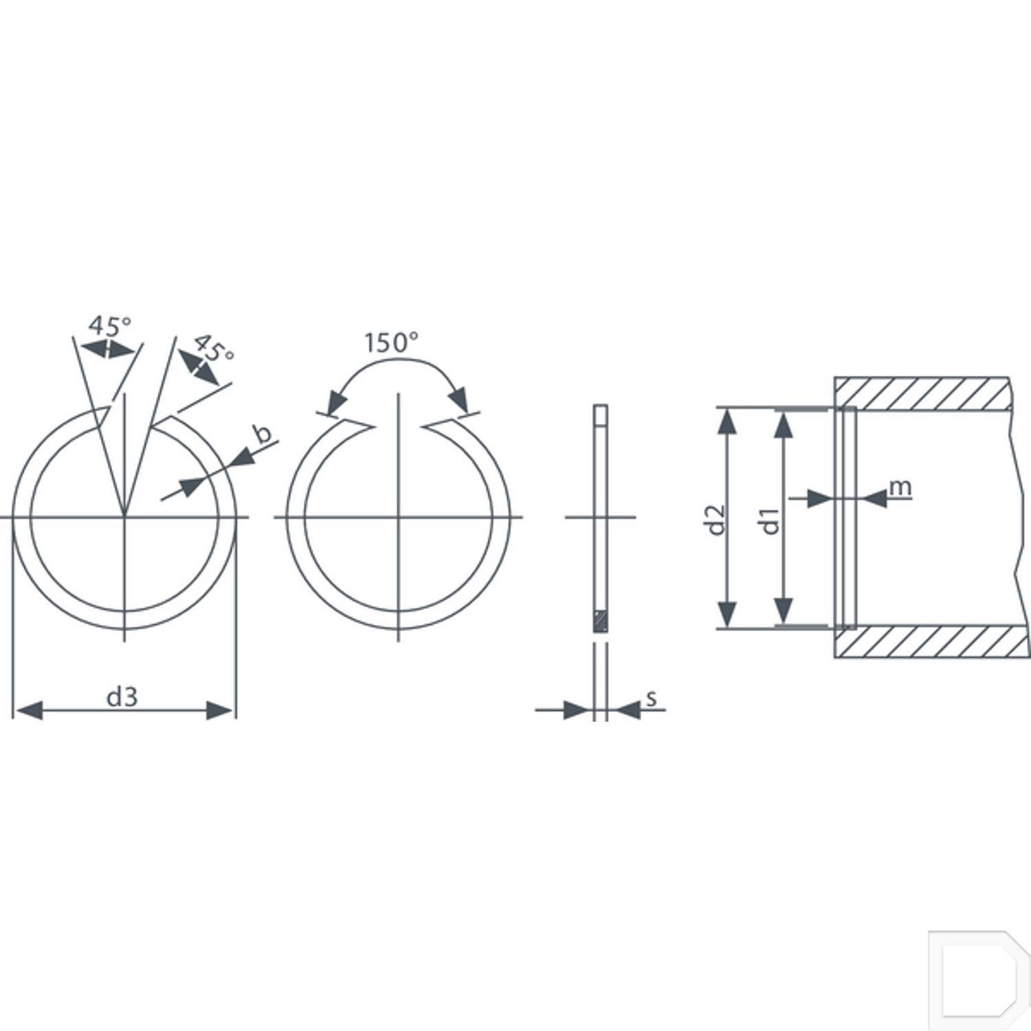 Borgring voor huis 17mm - Borgringen| INDI