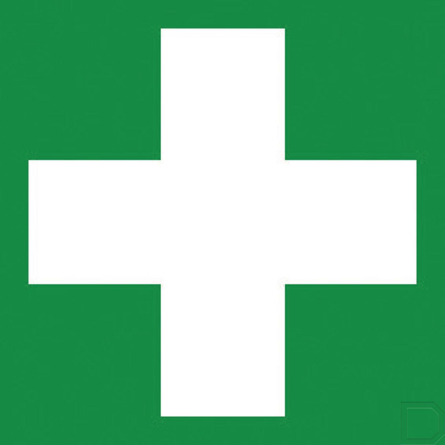 Bord eerste hulp 200x200mm - Vluchtweg markering| INDI