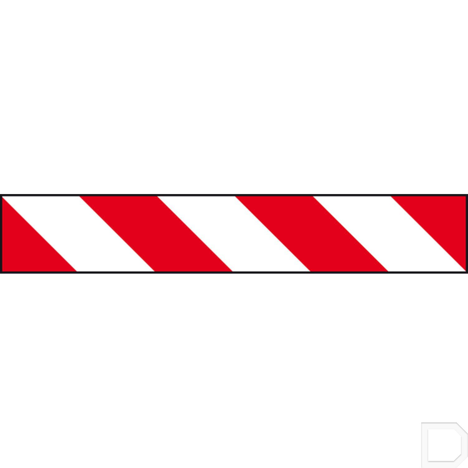 Markeringsbord 800x140mm rechts rood-wit - Waarschuwings- en ...