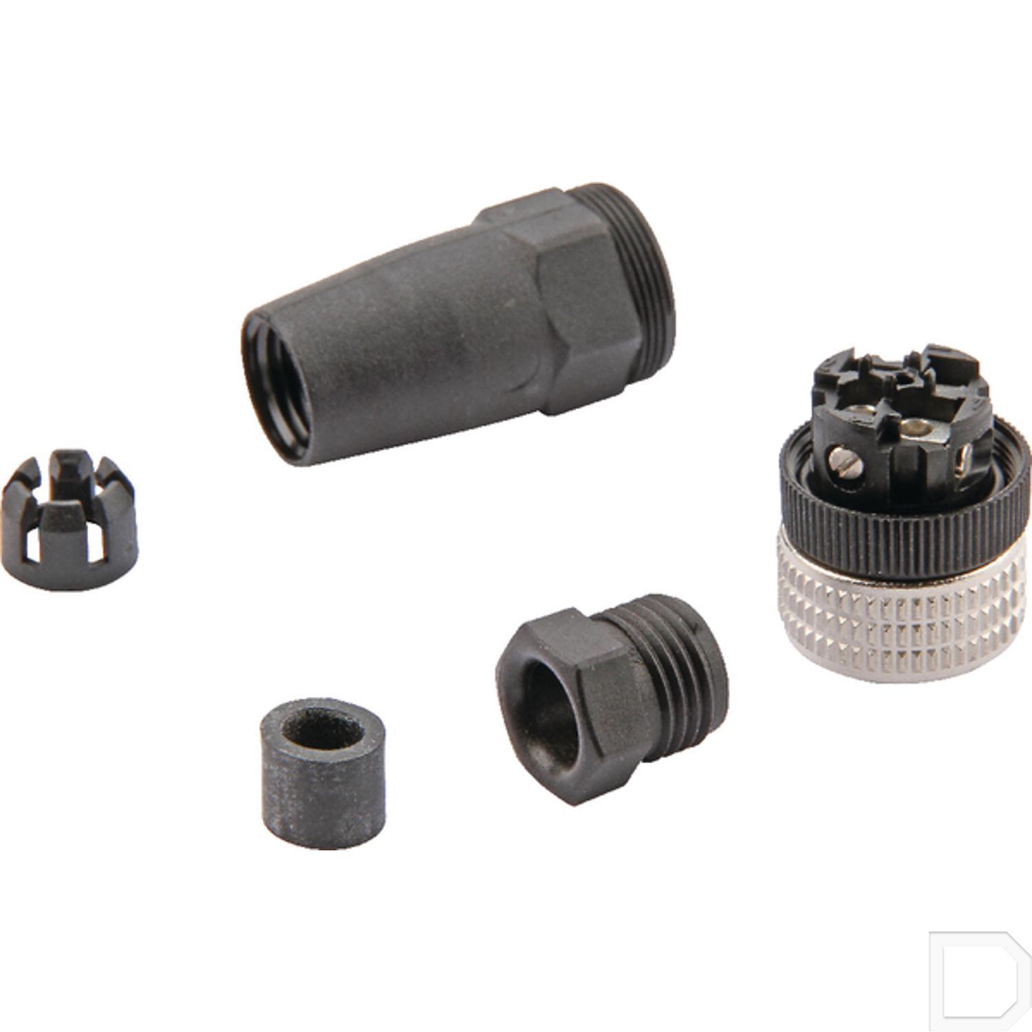 Connector female M12 recht 4-polig - M12| INDI
